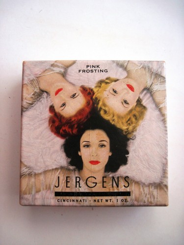 Rare Varga Art Deco Era "Jergens" Powder Box w/ Unused Powder "Pink ...
