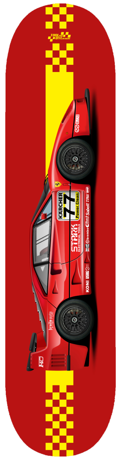 Car Art F40 LM Skateboard Deck 7-ply karcher #77 maple red wall art ...