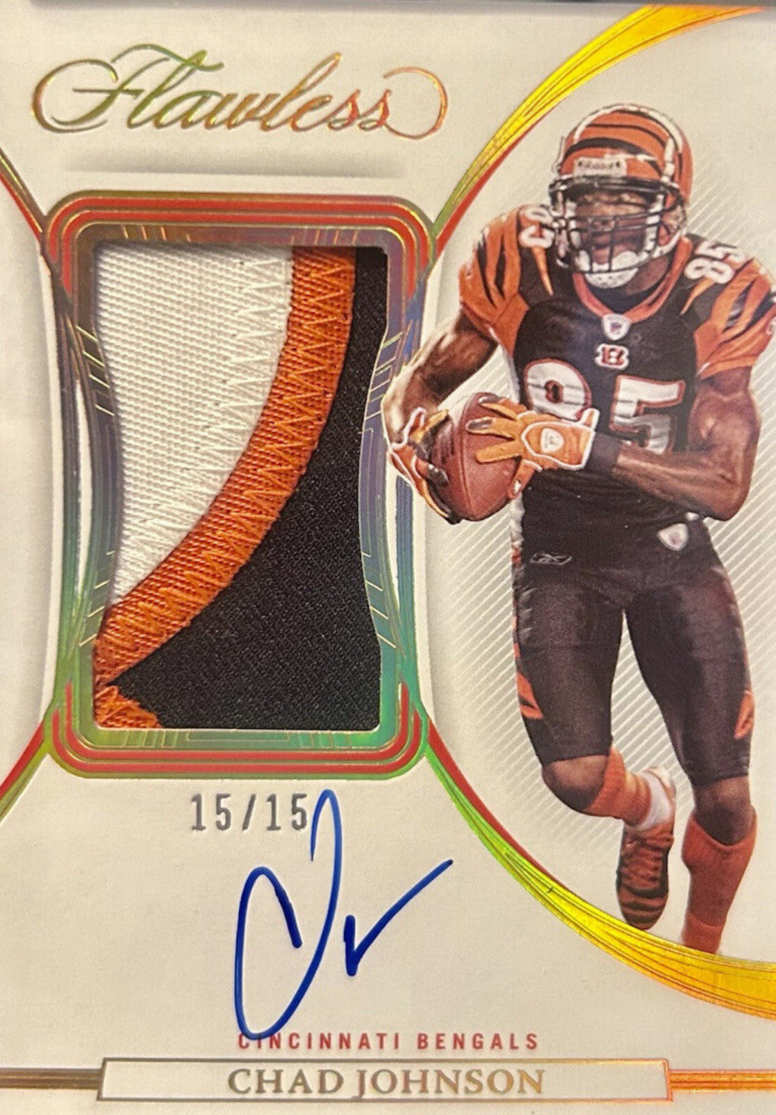 2022 Panini Flawless - Patch Autographs #PA-12 Chad Johnson /15 (AU ...