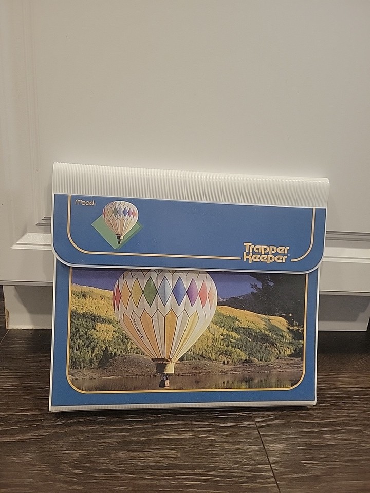 RETRO TRAPPER KEEPER MEAD PORTFOLIO HOT AIR BALLOON BINDER CLIPBOARD | eBay