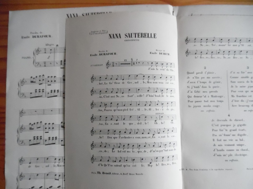 PARTITION MOULIN ROUGE NANA SAUTERELLE DURAFOUR DUHEM ILLUSTREE FARIA ...