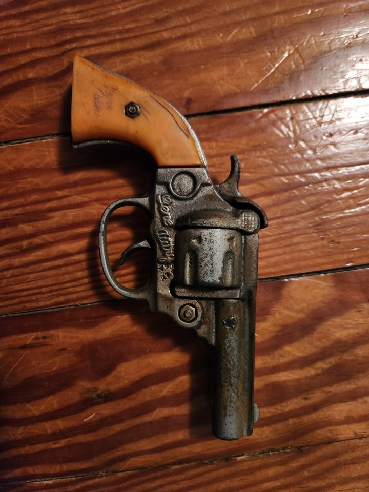 Vintage Replated Cast Iron Gene Autry short barrel toy | eBay