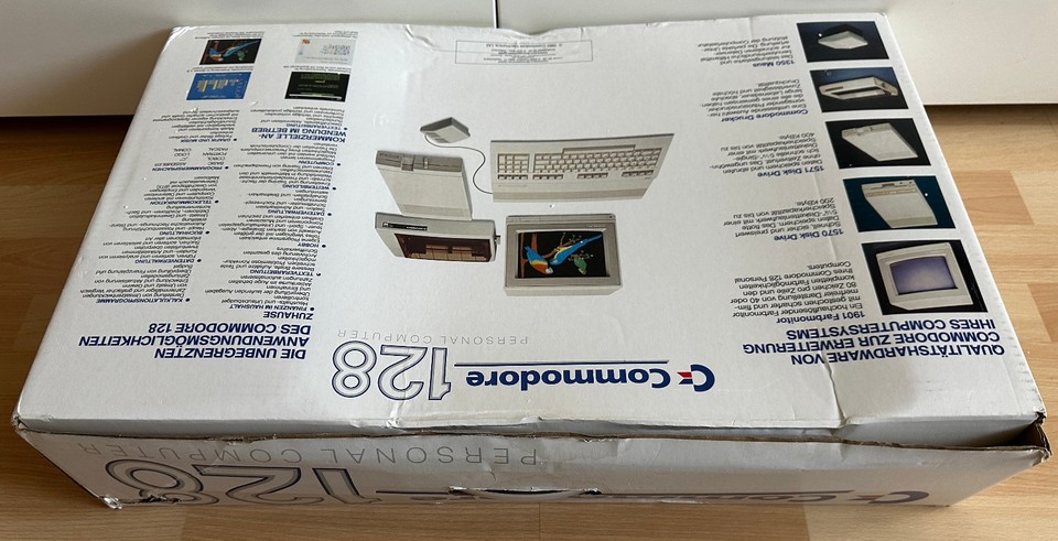 Commodore C128 Original Packaging, Only Original Packaging .... #02 25 ...