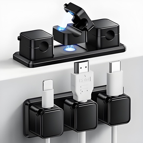 6+2 Pack Magnetic Cable Organizer - Adjustable Cord Holder for Desk ...