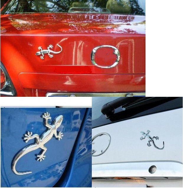 Lizard Car Body Emblem Badge Decal Logo Cute Funny Sticker Car Chrome ...