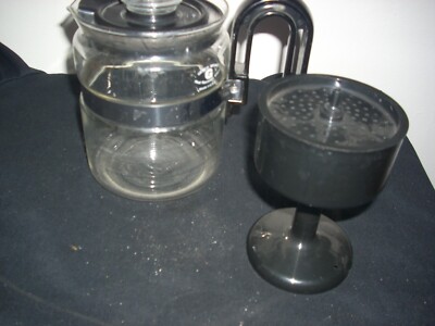 Gemco Brand Heat Resistant Glass Coffee Pot Percolator Vintage Kitchen ...