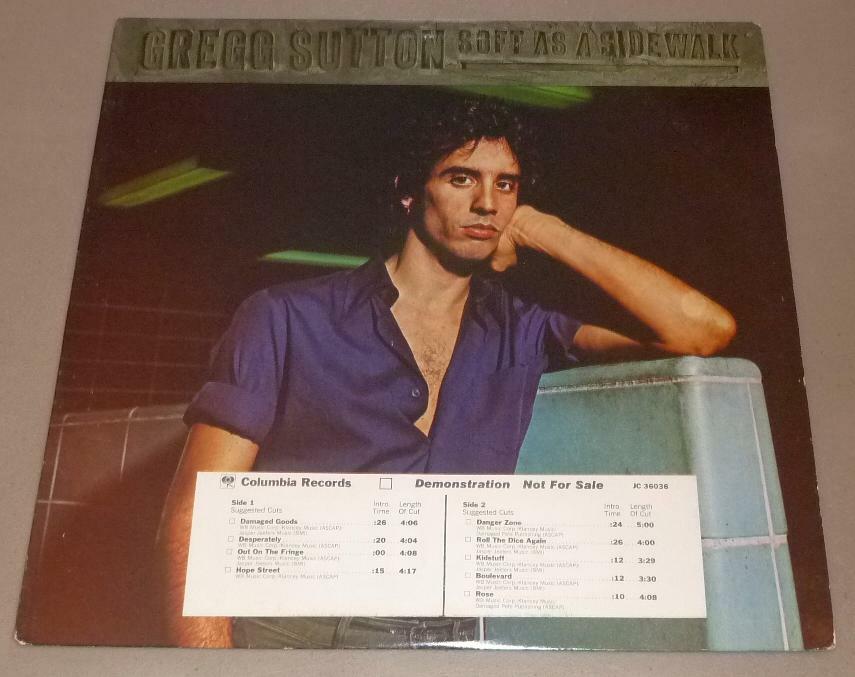 GREGG SUTTON LP Soft As A Sidewalk - Columbia JC-36036 (1979) | eBay