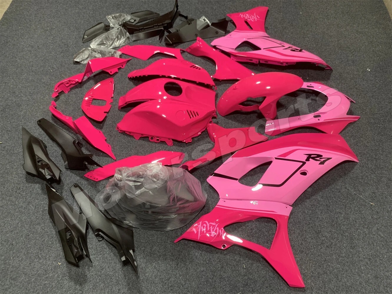 2022-2024 Yamaha YZF R7 ABS Fairing Kit Pink Rear Bodywork | Red ...