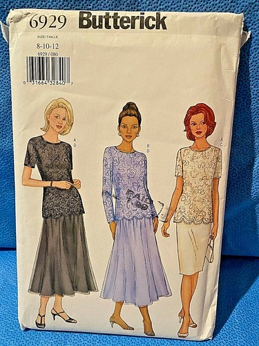 Butterick Sewing Pattern Misses 90s-2000 Petite Top & Skirt Size 8-10 ...