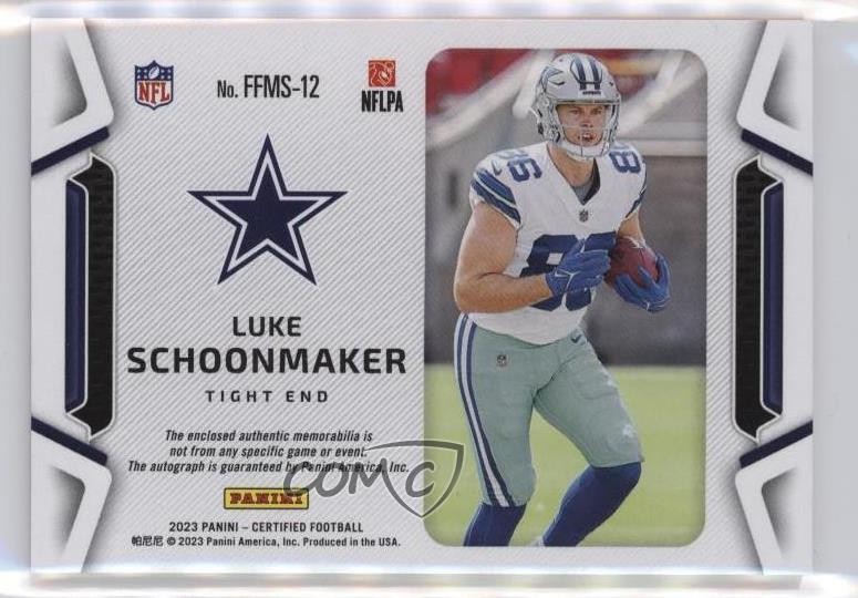 2023 Certified Freshman Fabric Signatures /399 Luke Schoonmaker Rookie ...