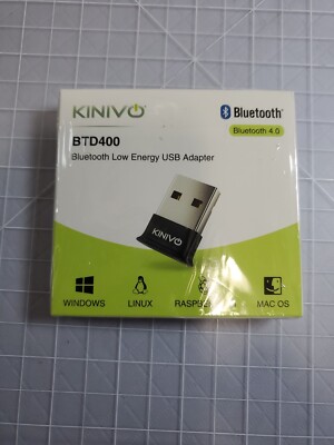 Kinivo USB Bluetooth Adapter for PC BTD-400 Windows Bluetooth 4.0 Low ...