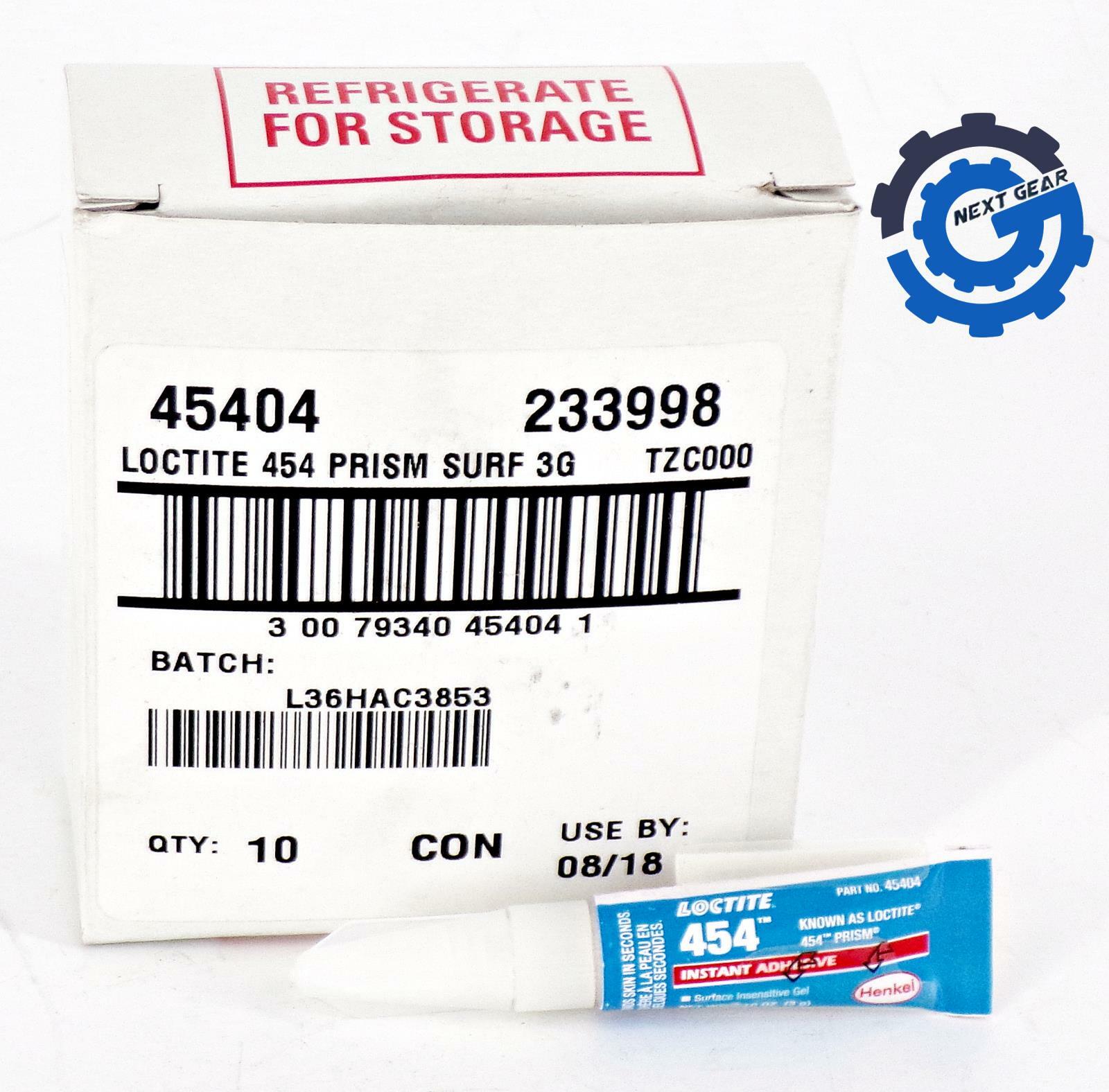 New Loctite 454 Prism Instant Adhesive Gel Box of 10 .1 Ounce Tubes ...