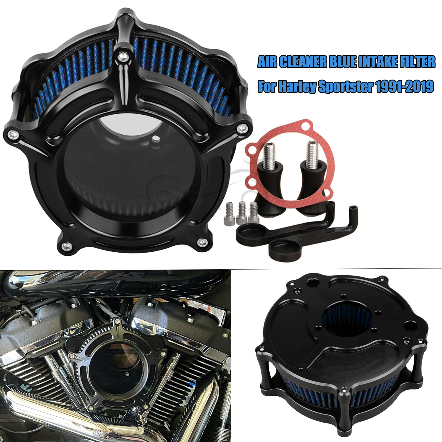For Harley Sportster XL 1991-2019 Clarity Air Cleaner Intake Filter ...