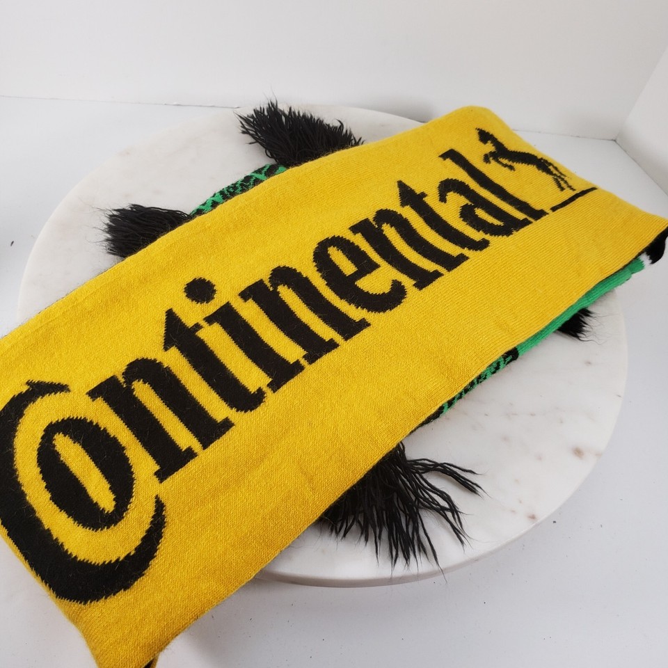 Austin FC Scarf Continental Knit Wrap Fringed Black Green Yellow | eBay