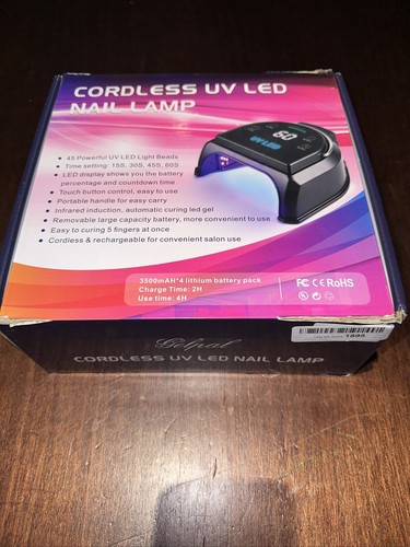 80W Professional Cordless UV LED Nail Lamp, UV Lights for Nails with 45 ...