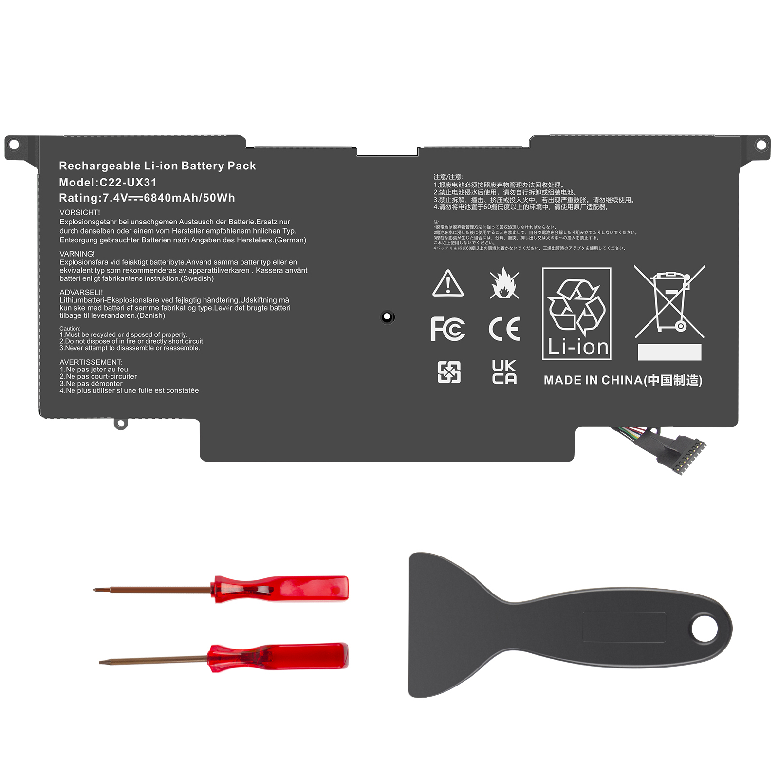 C22-UX31 Battery for Asus ZenBook UX31 UX31A UX31E Ultrabook 7.4V ...