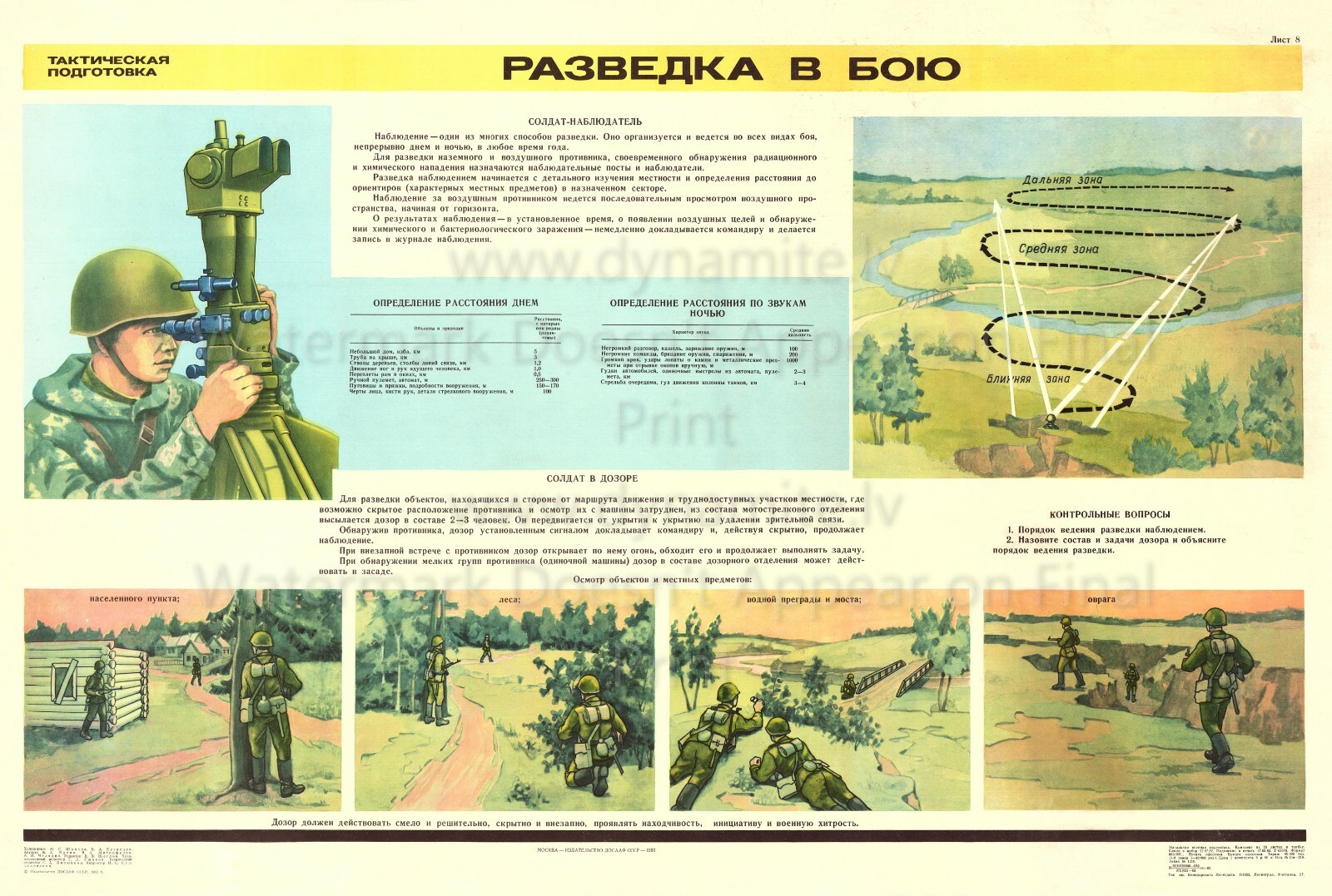 Soviet Russian Poster Military Poster RECONNAISSANCE MISSION IN BATTLE ...