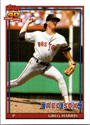 1991 Topps #123b Greg Harris A* on copyright line | eBay