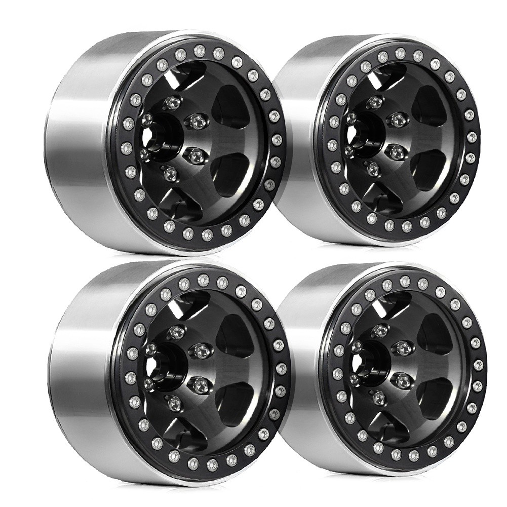 4pcs Metal 1.9inch Beadlock Wheel Rim Wheel Hub for 1/10 RC Crawler ...