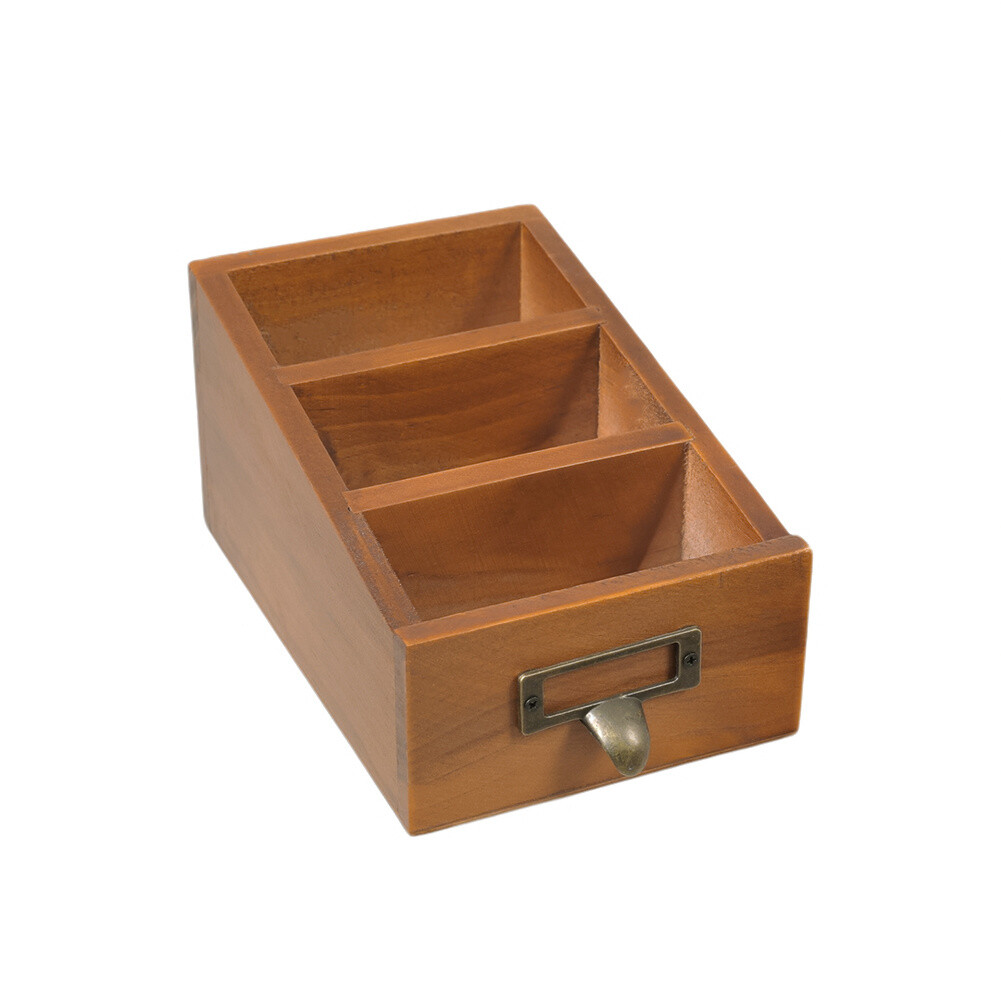 TV Remote Control Holder Table Storage Box 3 Grid Desktop Tidy ...