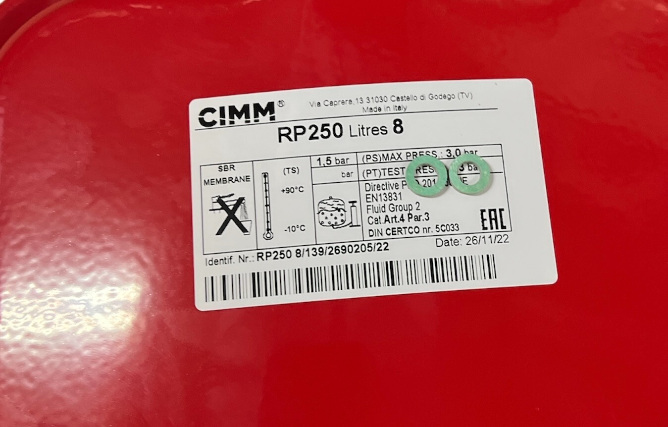 MAIN COMBI 25 ECO & 25 ECO ELITE EXPANSION VESSEL 8 LITRE 5114691 & PRV ...