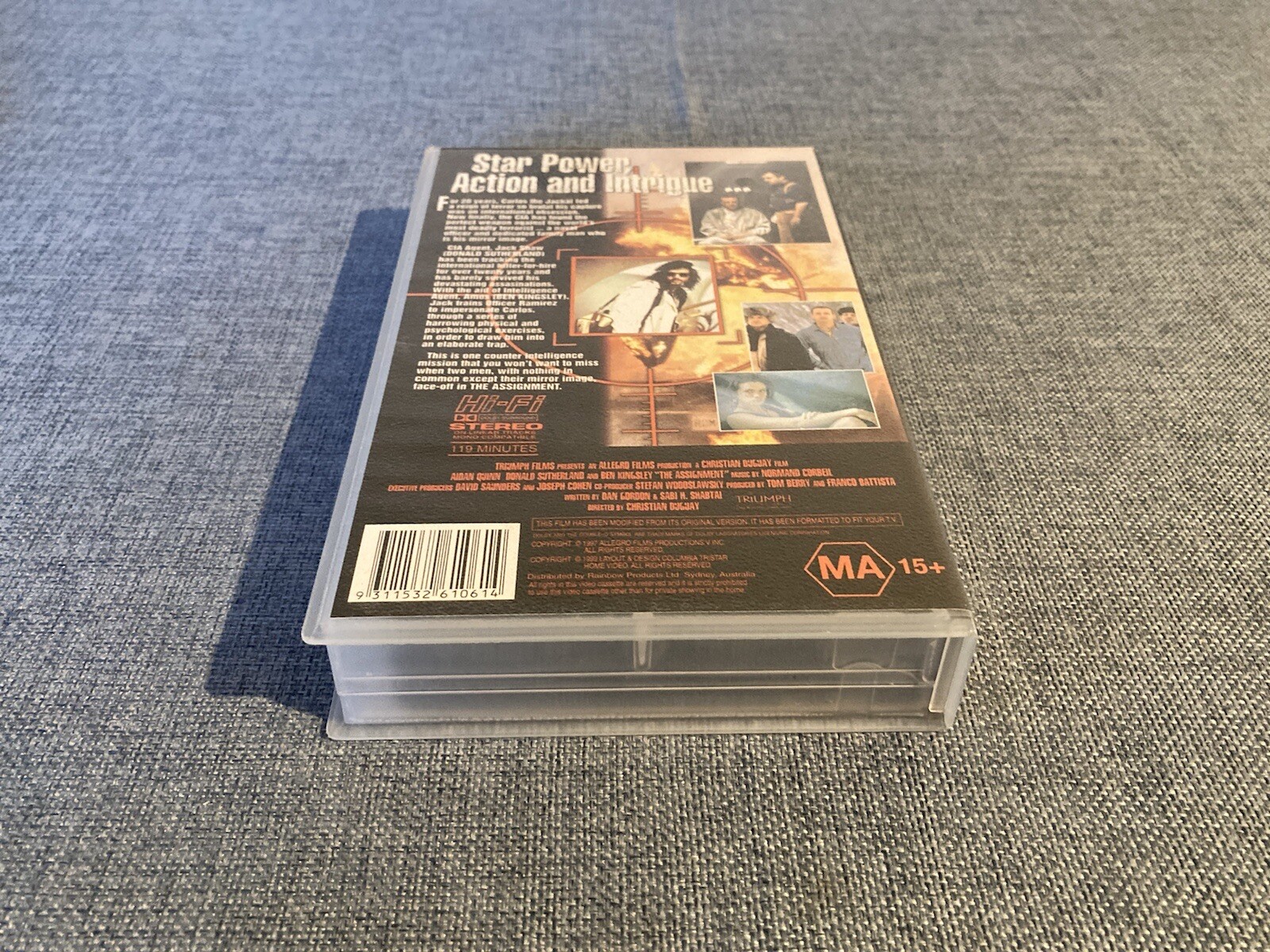Collectable The Assignment VHS Video Tape, Aidan Quinn, Ben Kingsley ...