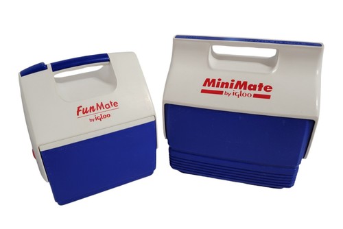 Personal Coolers MiniMate FunMate Igloo Lot Of 2 Blue Red EXCELLENT ...