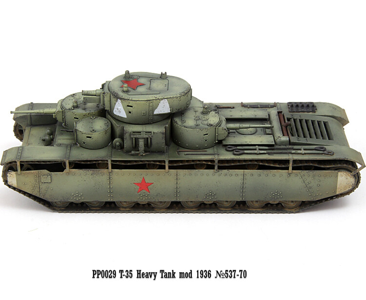 1/72 Russian Army T-35 Tank Multi Turret Heavy Tank PVC Plastic Model ...