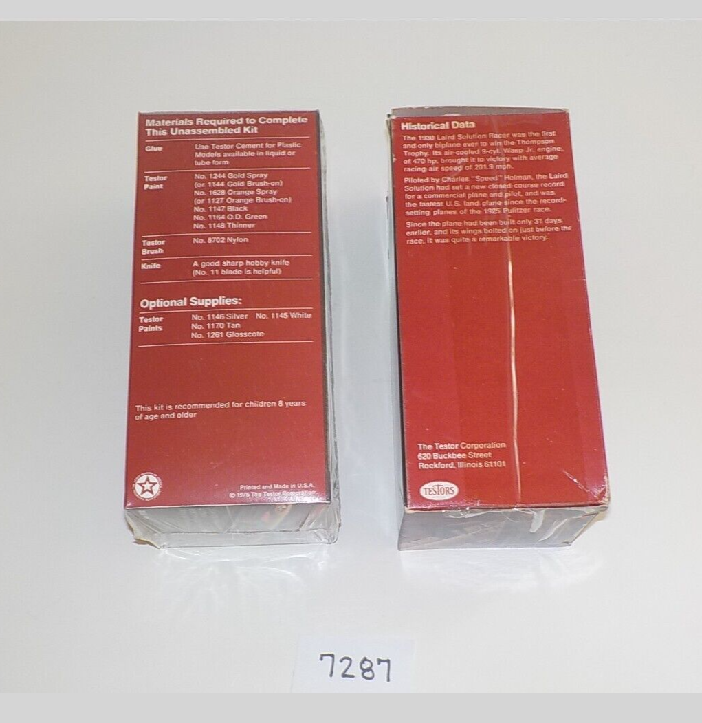 Testors Hawk 1930 Laird Solution & 1925 Curtiss Racer R3C-2 Model Kits ...