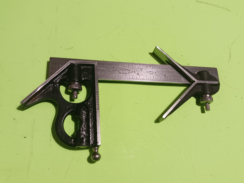Vintage Browns Sharpe Combination Square 4pcs Head,Center Finder,6"Rule ...