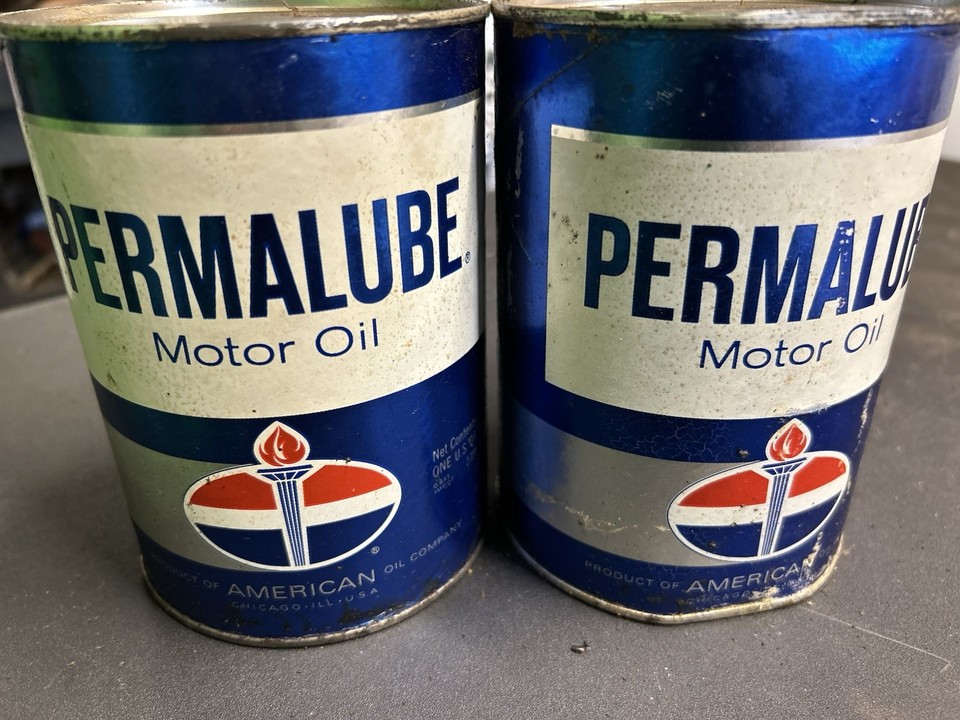 Vintage NOS American Permalube Oil Can Quart Full | eBay