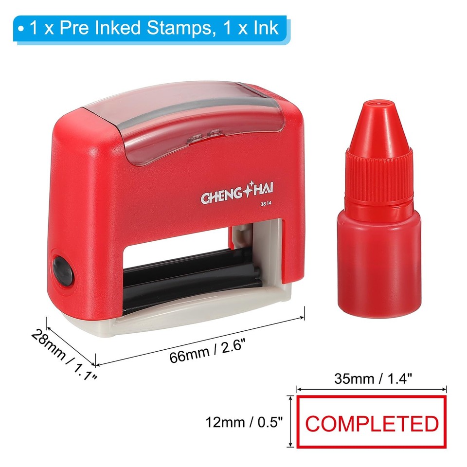Yokive Completed Stamp, Automatic Ink Rubber, Office Ink Business Stamp ...