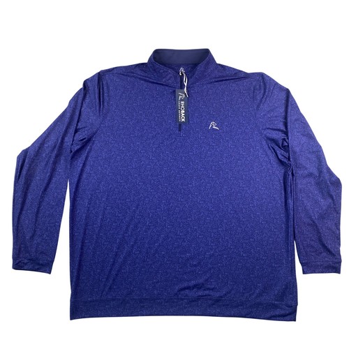 Rhoback Mens Quarter Q Zip Blue Golf Pullover 3XL XXXL Wall Street ...