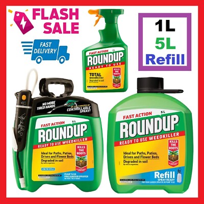 Roundup WeedKiller TOTAL Fast Action Ready To Use Weed Killer Pump ...