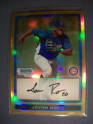 JOVAN ROSA 2009 Bowman Chrome Prospects Gold Refractor #182 Cubs 48/50 ...