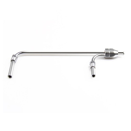 Chrome Dual Feed Fuel Line For Holley 3310 4160 Carburetor Fits Inlet 3 ...