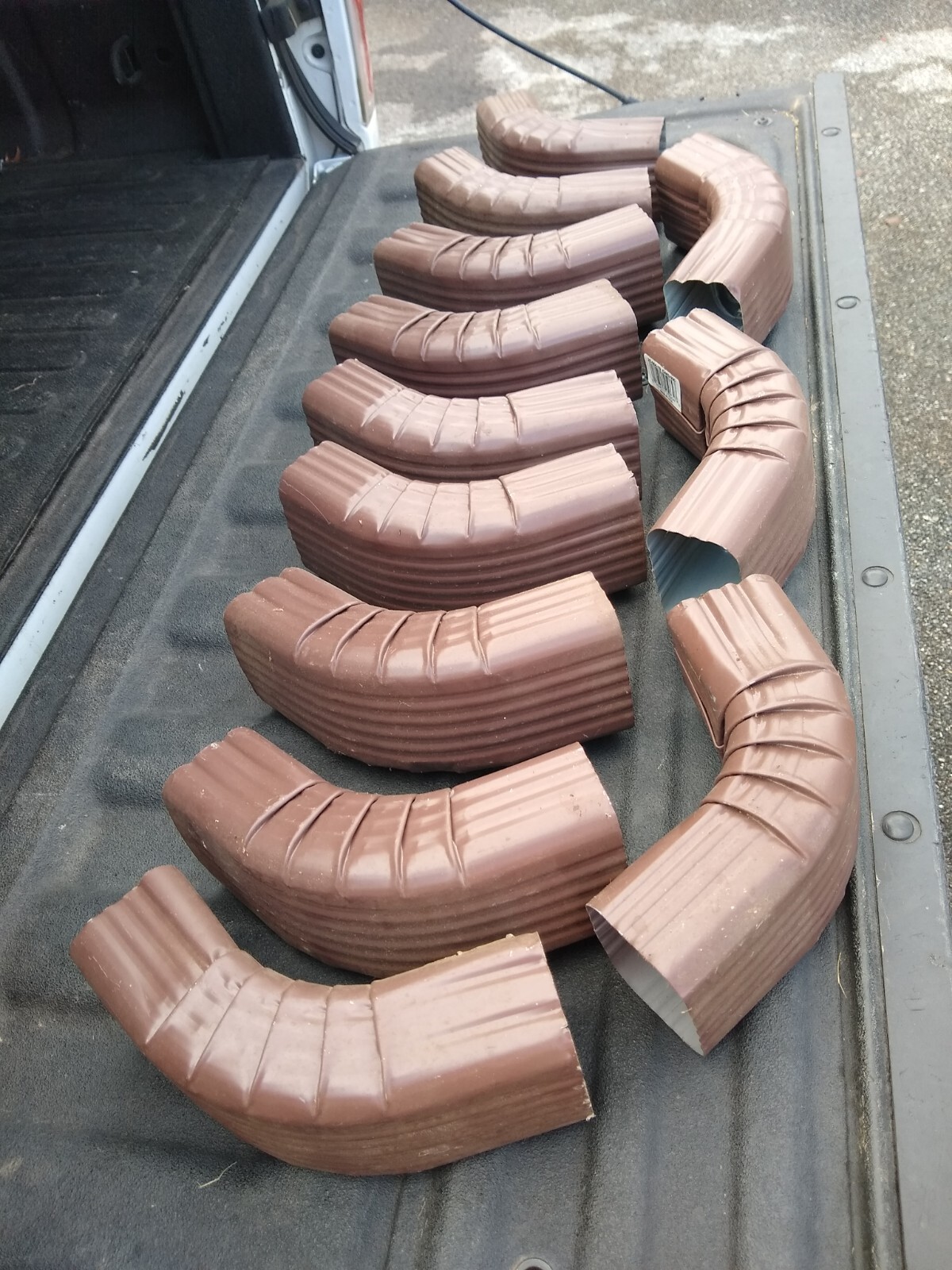 6 Brown Aluminum Down Spout Elbows 3" x 2" Rain Gutter Elbow | eBay