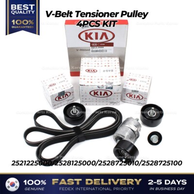 Genuine Hyundai Sonata Kia Optima Rondo V-Belt Tensioner Pulley 4PCS ...