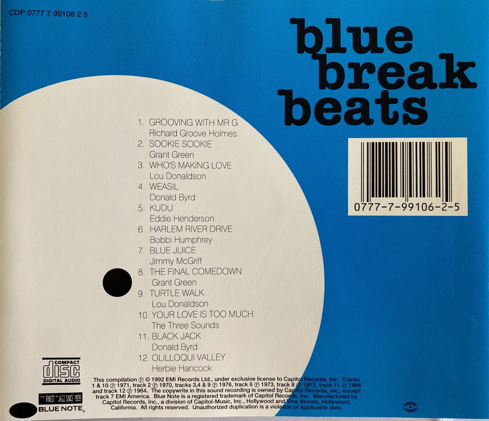 BLUE BREAK BEATS - Various CD 1992 Blue Note Exc Cond! | eBay