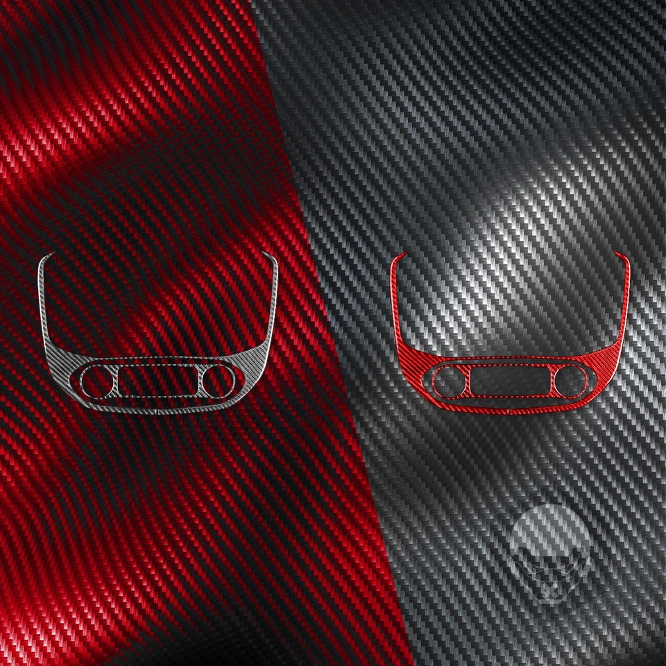 2PCS Carbon Fiber Center Console Display Trim Set For Chevrolet ...