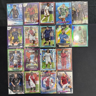Topps/Panini Soccer 18 Card Lot Majority Serial Numbered Merlin Prizm ...