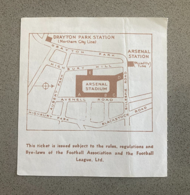 Arsenal v Tottenham Hotspur 1984-85 Match Ticket | eBay