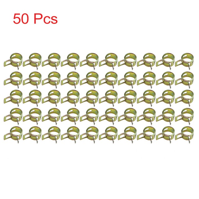 50pcs Fuel Line Hose Spring Clip Water Pipe Air Tube Clamp for Car 11 ...