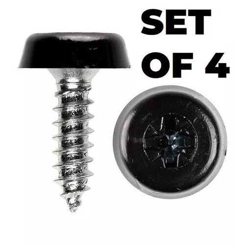 Number Plate Screws Fixing Kit Oversized Moulded Head Polytop Screws ...