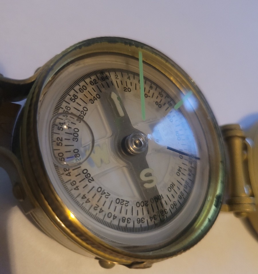 Vintage Metal Lensatic Compass Liquid Filled Made in Japan | eBay