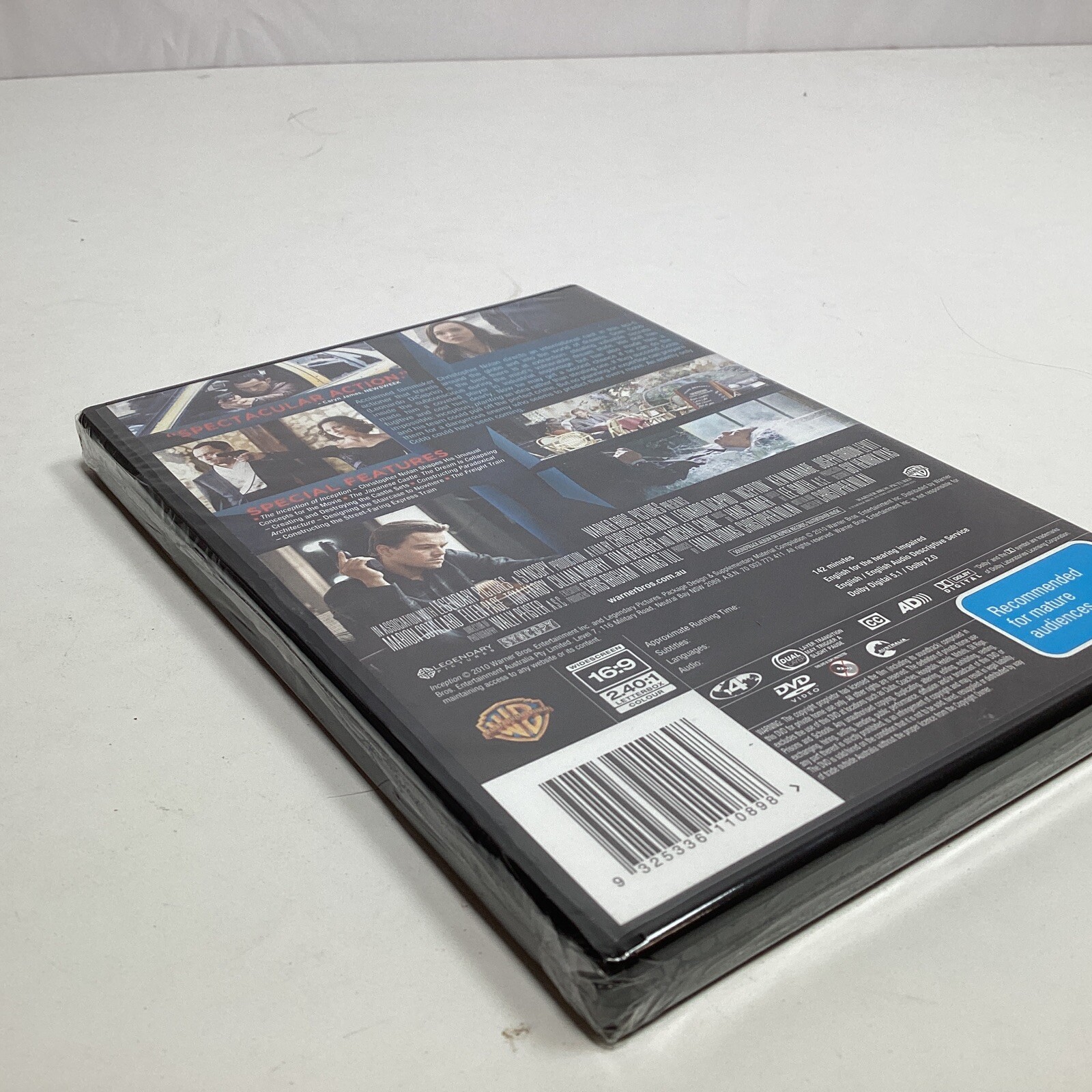 Inception Movie DVD Region 4 VGC Scifi Action Leonardo Dicaprio New ...