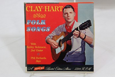 CLAY HART Sings Folk Songs 33rpm 7" EP Vinyl Picture Sleeve FLAVOR KIST ...