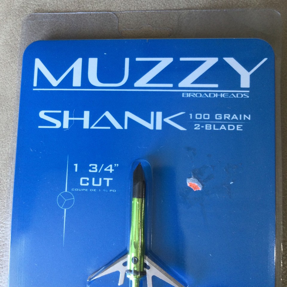Muzzy 289 Muzzy Shank Broadhead 5 PK, Mult 1 Size 100 Grain 2 Blade Bow ...