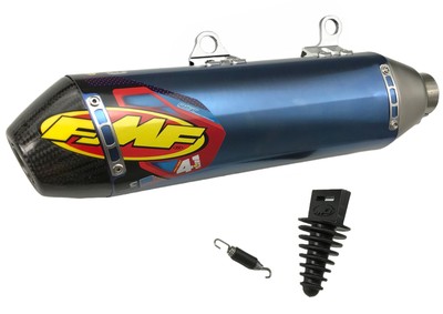 FMF Factory 4.1 RCT Blue Anodized Titanium Slip-On Muffler (045648 ...