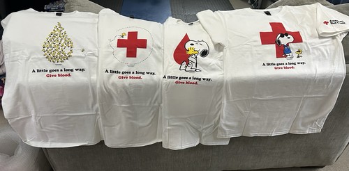 Limited Edition Red Cross Snoopy, Woodstock And Joe Cool Peanuts Med. T ...